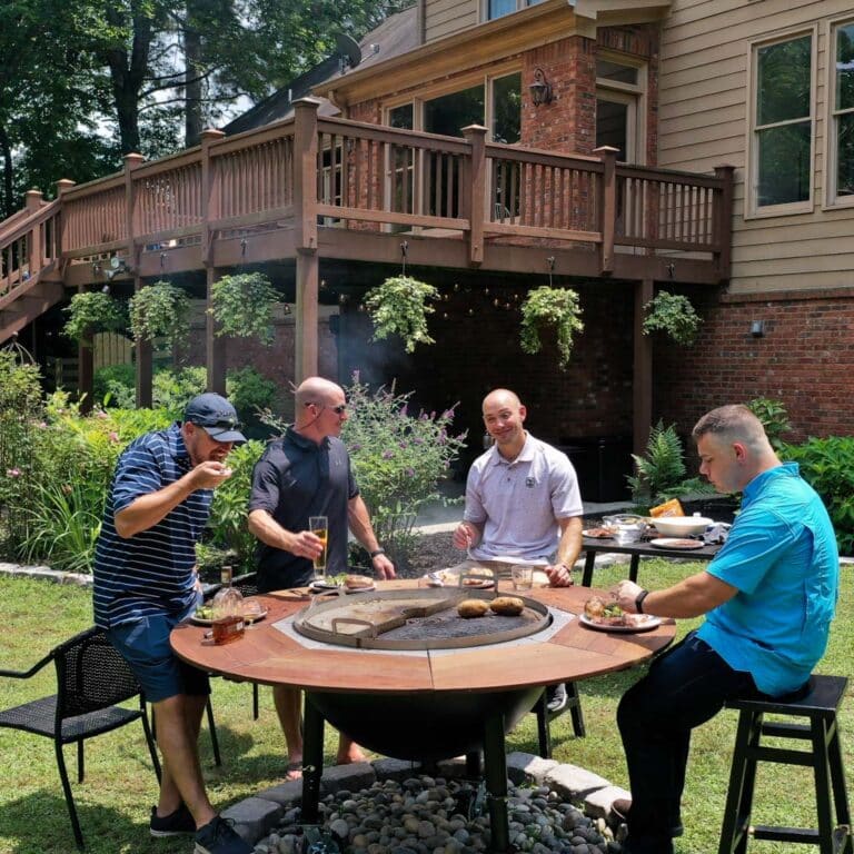 The ultimate 5-in-1 outdoor grill table.